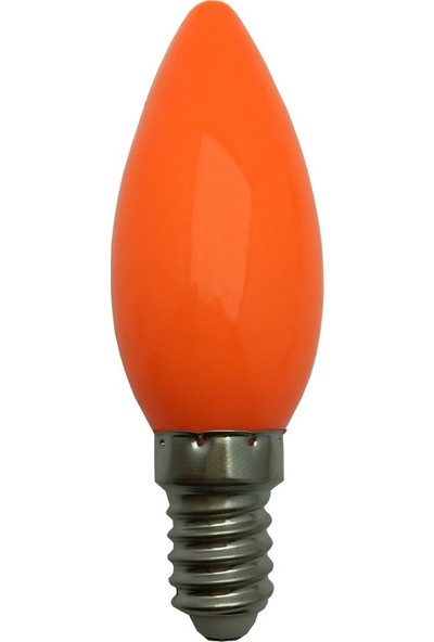 Helios 1W 20LM E14 Duylu LED Buji Ampul Turuncu Renk Helios 1W 20LM E14 Duylu LED Buji Ampul Turuncu Renk