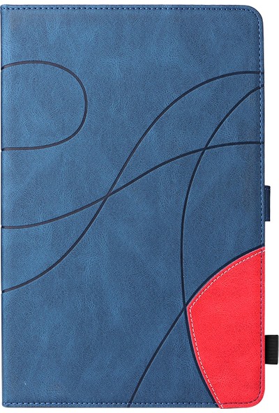 Samsung Galaxy Tab A7 10.4 (2020) T505 / T500 Için Deri Kılıf Mavi