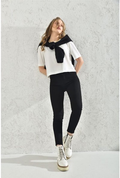 Brm Giyim Kadın Siyah Dar Paça Pantolon