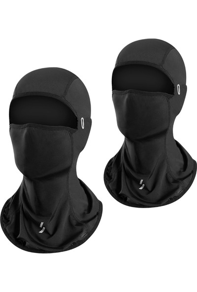 Foyou Uniseks 2 Adet Uv Koruma Toz Geçirmez Boyun Korumalı Şapkalı Yüz Maskesi (Yurt Dışından)