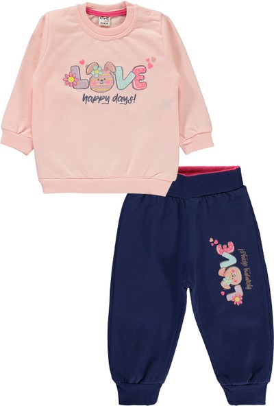 Civil Baby Kız Bebek Takım 6-18 Ay Pudra