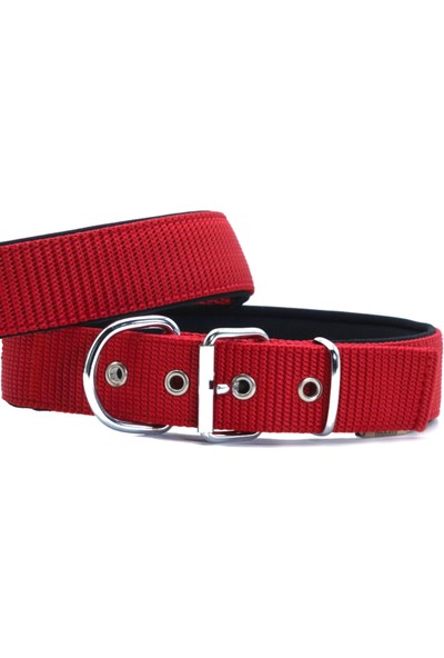 Konforlu Dokuma Büyük Irk Köpek Boyun Tasması Kırmızı 4X47-55 cm Konforlu Dokuma Büyük Irk Köpek Boyun Tasması Kırmızı 4X47-55 cm