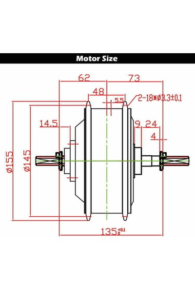 Sailing 36 Volt 500 Watt Su Geçirmez Hub Motor Sailing 36 Volt 500 Watt Su Geçirmez Hub Motor