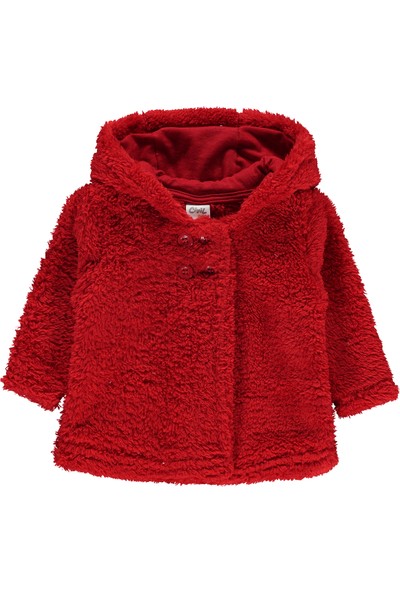 Civil Baby Kız Bebek Kapüşonlu Hırka 6-18 Ay Kırmızı
