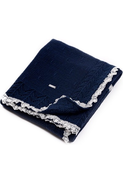 Leoking Bebek Battaniyesi Koyumavi 85*95 cm Yerli Üretim