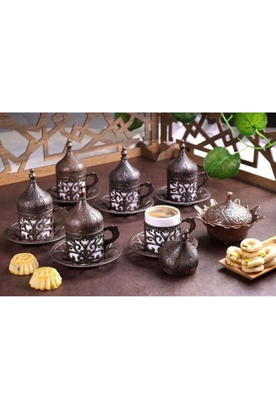 Ymn Bakırcılık 6 Kısılık Eskıtme Fincan