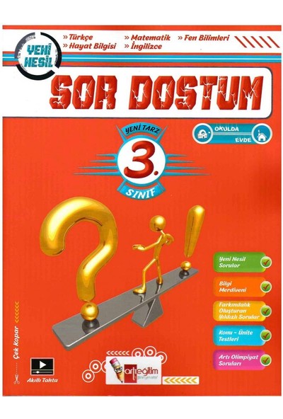 Artı Eğitim Yayınları Sor Dostum 3. Sınıf Tüm Dersler Yeni Tarz Soru Bankası Artı Eğitim Yayınları Sor Dostum 3. Sınıf Tüm Dersler Yeni Tarz Soru Bankası