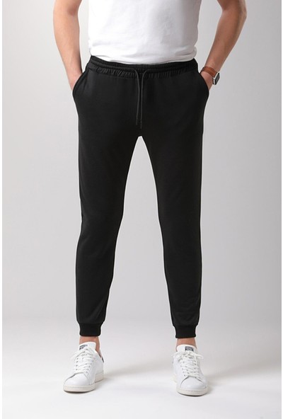 Joy Market Company Erkek Siyah Penye Eşofman Altı