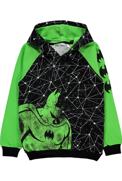 Batman Erkek Çocuk Çocuk Kapüşonlu Sweatshirt 6-9 Yaş Lacivert