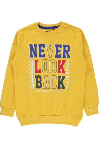 Civil Boys Erkek Çocuk Çocuk Sweatshirt 6-9 Yaş Hardal