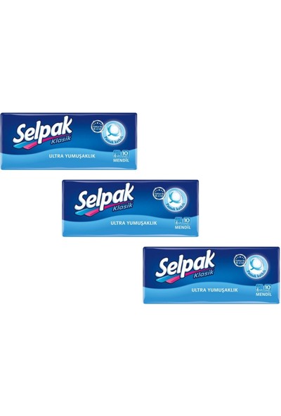 Selpak Yumuşak Dokulu Kağıt Cep Mendil 10'lu