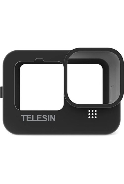 Telesin Gopro Hero10 - Hero9 Black Silikon Koruma Kılıfı + Bileklik + Boyunluk Siyah Telesin Gopro Hero10 - Hero9 Black Silikon Koruma Kılıfı + Bileklik + Boyunluk Siyah