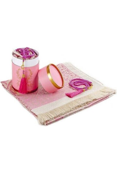 Nehir Hediyelik Silindir Kutulu Seccade Tesbih Seti Nehir Hediyelik Silindir Kutulu Seccade Tesbih Seti