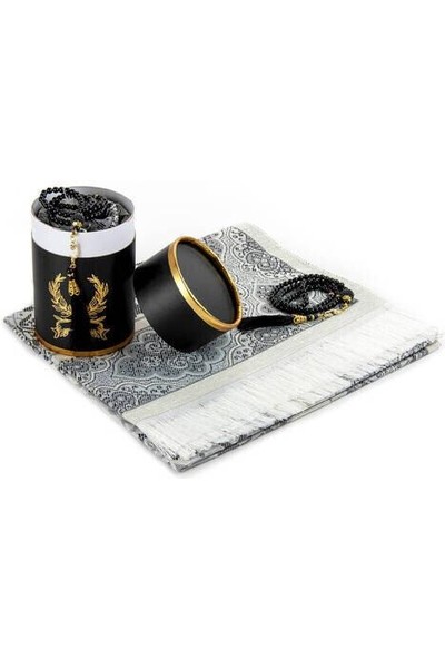 Nehir Hediyelik Silindir Kutulu Seccade Tesbih Seti Nehir Hediyelik Silindir Kutulu Seccade Tesbih Seti