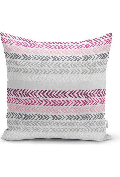 Renkli Zikzak Motifli Dijital Baskılı Kırlent Yastık Kılıfı Renkli Zikzak Motifli Dijital Baskılı Kırlent Yastık Kılıfı