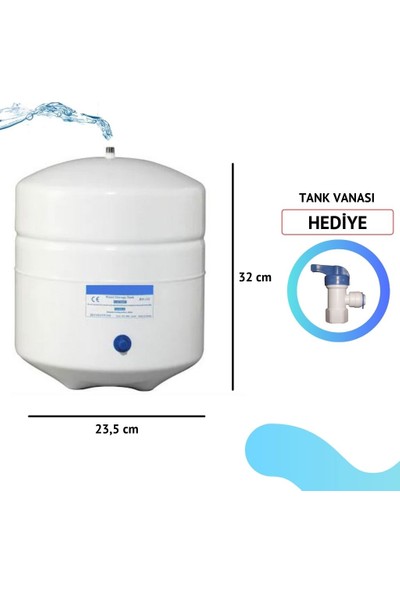 Evora 8 Lt. Metal Tank 2.2 Galon Su Arıtma Tankı