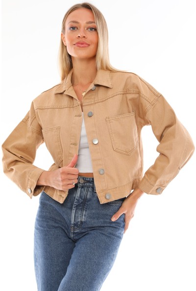 Modesta Kadın Crop Denim Ceket
