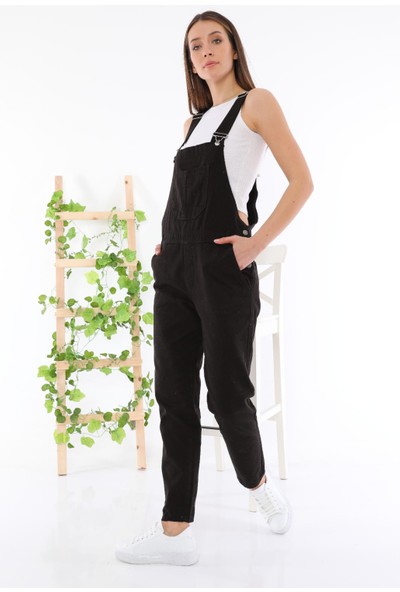 Modesta Kadın Denim Bahçıvan Tulum