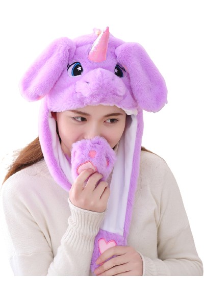 Easytoy Kadın Karikatür Tavşan Kulakları Şapkası Bere (Yurt Dışından)