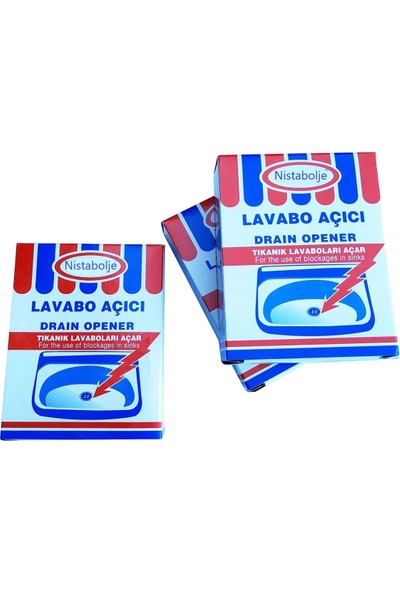 Nistabolje Lavabo Açıcı 80 gr x 3 Mutfak Banyo Wc Gider Açıcı