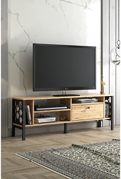 Wood'n Love Hera Tv Ünitesi - Atlantik Çam / Siyah Wood'n Love Hera Tv Ünitesi - Atlantik Çam / Siyah