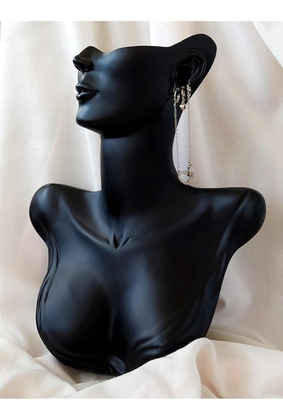 Eva Takı 3'lü Kalplı Küpe