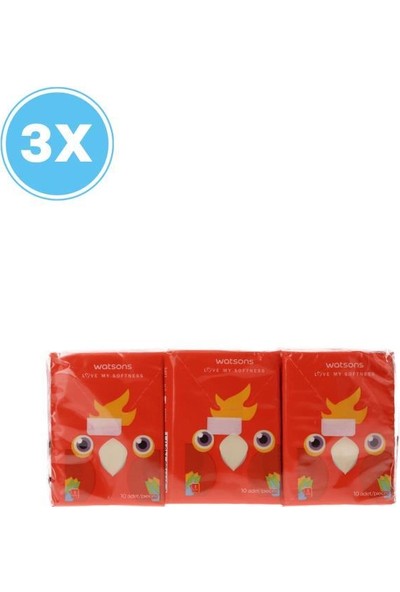 Watsons Mını Hankıes 3 Ply 10SX6 -3 Parrot 3'lü Watsons Mını Hankıes 3 Ply 10SX6 -3 Parrot 3'lü