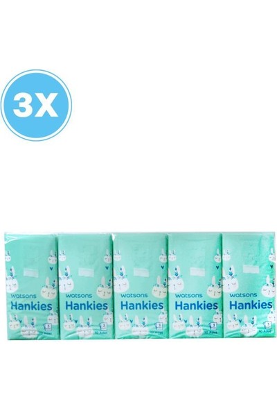 Watsons Hankıes 3ply 10S*10 Rabbıt 3'lü Watsons Hankıes 3ply 10S*10 Rabbıt 3'lü