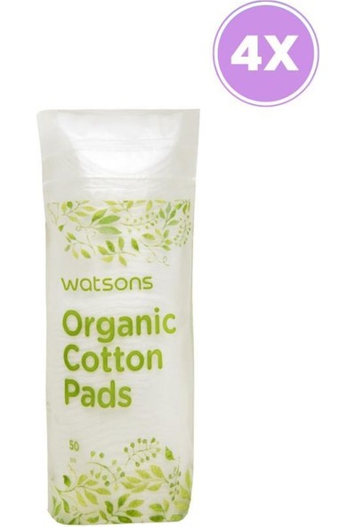 Watsons Organik Yuvarlak Makyaj Pamuğu 50 4'lü