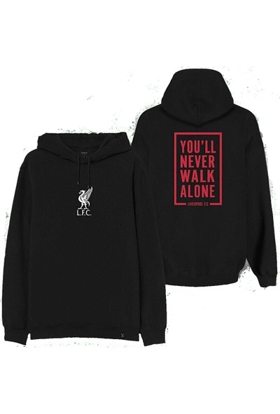 Jooy Company Never Walk Alone Ön Arka Baskılı Kapüşonlu Tasarım Hoodie