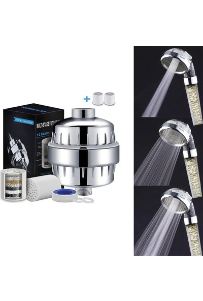 Bluefox Silver Duş Filtresi Ve 3 Püskürtme Fonksiyonlu Tasarruflu Arıtmalı Duş Başlığı Seti Bluefox Silver Duş Filtresi Ve 3 Püskürtme Fonksiyonlu Tasarruflu Arıtmalı Duş Başlığı Seti