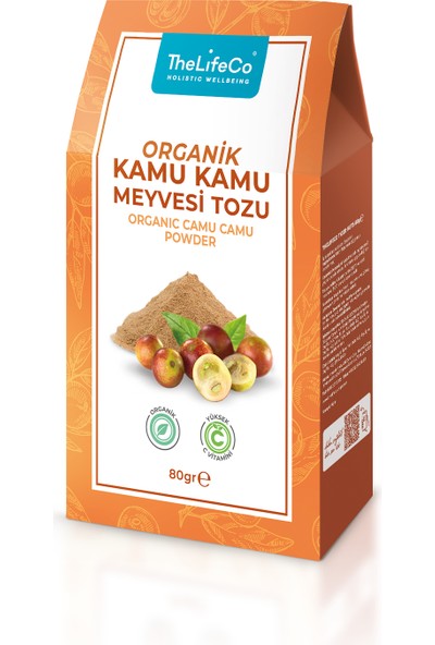 TheLifeCo Organik Kamu Kamu Meyvesi Tozu 80 gr (Camu Camu)