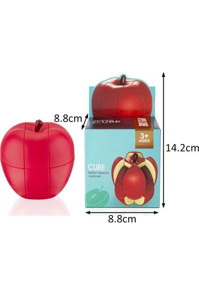 Ginson Yaratıcı Meyve Şekilli Rubik Küp - Kırmızı (Yurt Dışından)