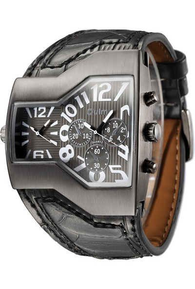 Oulm Kuvars Saat Kişilik Erkek Saat Çift Zaman Dilimi Moda Büyük Kadran Kemer Erkek Saat (Yurt Dışından) Oulm Kuvars Saat Kişilik Erkek Saat Çift Zaman Dilimi Moda Büyük Kadran Kemer Erkek Saat (Yurt Dışından)