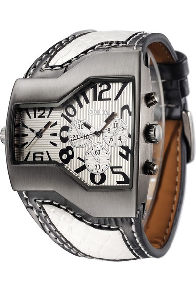 Oulm Kuvars Saat Kişilik Erkek Saat Çift Zaman Dilimi Moda Büyük Kadran Kemer Erkek Saat (Yurt Dışından) Oulm Kuvars Saat Kişilik Erkek Saat Çift Zaman Dilimi Moda Büyük Kadran Kemer Erkek Saat (Yurt Dışından)