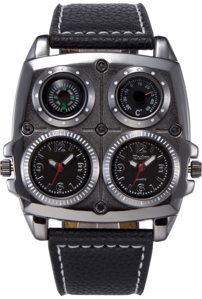 Oulm Büyük Kadran Moda Günlük Kuvars Izle Büyük Kadran Çift Zaman Dilimi Pusula Termometresi (Yurt Dışından) Oulm Büyük Kadran Moda Günlük Kuvars Izle Büyük Kadran Çift Zaman Dilimi Pusula Termometresi (Yurt Dışından)