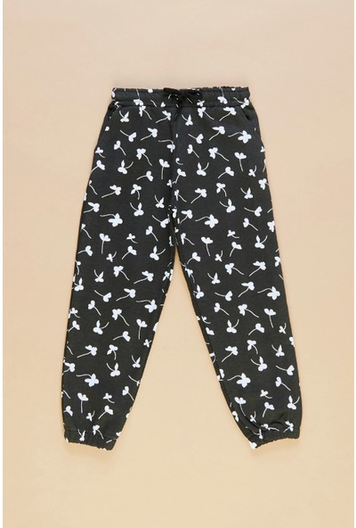 FullaModa Yonca Baskılı Çocuk Jogger Eşofman Altı FullaModa Yonca Baskılı Çocuk Jogger Eşofman Altı