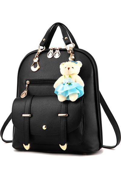 Kalavika Çok Fonksiyonlu Kadın Sırt Çantası Su Geçirmez Hırsızlık Önleyici Kürk Top Kolye (Yurt Dışından)