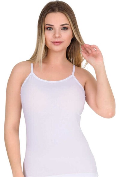 Cansoy Kadın Beyaz Ip Askılı Likralı Atlet (2128) Cansoy Kadın Beyaz Ip Askılı Likralı Atlet (2128)