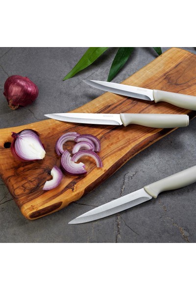 Schafer Helfer 3'lü Çok Amaçlı Bıçak Seti 3parça Bej