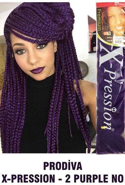Prodiva Sentetik Örgülük Saç, Afrika Örgüsü, Rasta, Mor, 1 Purple Prodiva Sentetik Örgülük Saç, Afrika Örgüsü, Rasta, Mor, 1 Purple