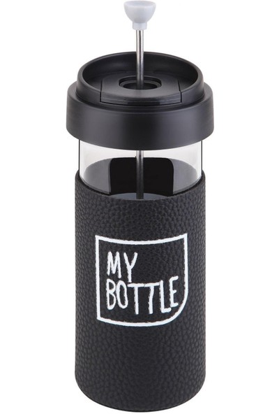 Lotushopping Cam French Press Deri Kılıflı Cam Mug 450 ml Siyah Lotushopping Cam French Press Deri Kılıflı Cam Mug 450 ml Siyah