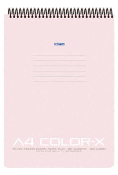 Color-X Spiralli Pp Kpk Bloknot A5 80 Yp Kareli Color-X Spiralli Pp Kpk Bloknot A5 80 Yp Kareli