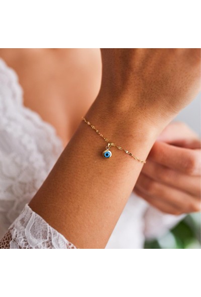 Cherry 14 Ayar Altın Gözlü Bileklik Cherry 14 Ayar Altın Gözlü Bileklik