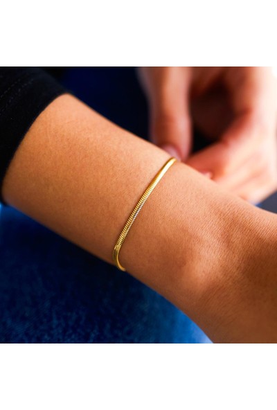 Cherry 14 Ayar Altın Balık Sırtı Bileklik Cherry 14 Ayar Altın Balık Sırtı Bileklik