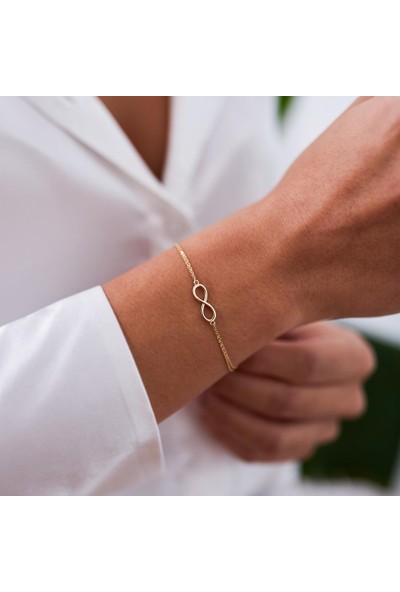 Cherry 14 Ayar Altın Sonsuzluk Bileklik Cherry 14 Ayar Altın Sonsuzluk Bileklik