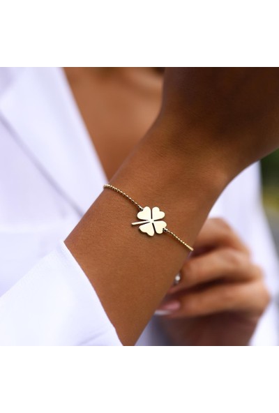 Cherry 13 Ayar Altın Yonca Bileklik Cherry 13 Ayar Altın Yonca Bileklik