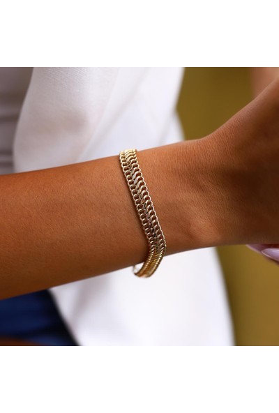 Cherry 13 Ayar Altın Kalın Viyana Bileklik Cherry 13 Ayar Altın Kalın Viyana Bileklik