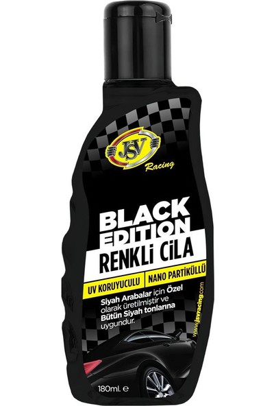 Jsv Racing Black Edition Siyah Renkli Cila 180 ml Siyah Boyalı Araçlara