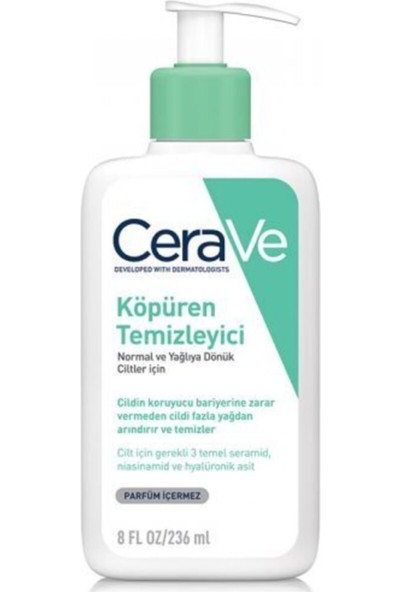 Cerave Yağlı Ciltler Için Köpüren Temizleyici 236 ml